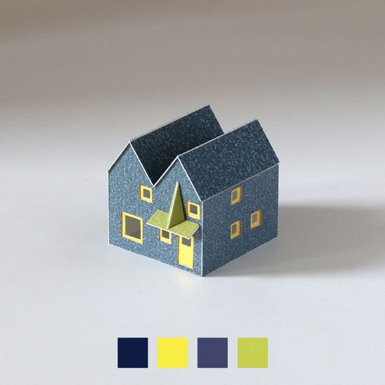 Miniature Model Houses on Paper by Charles Young - EverythingWithATwist