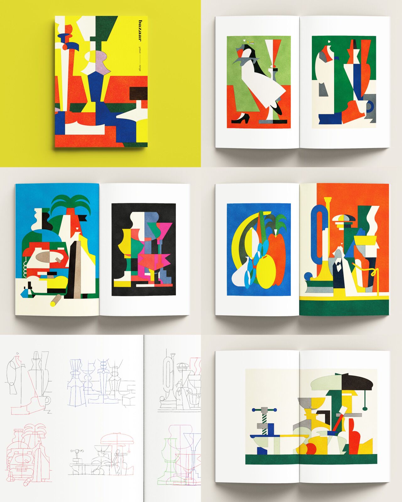 Geometric Expressions, Illustrations by Yasuo-Range - EverythingWithATwist